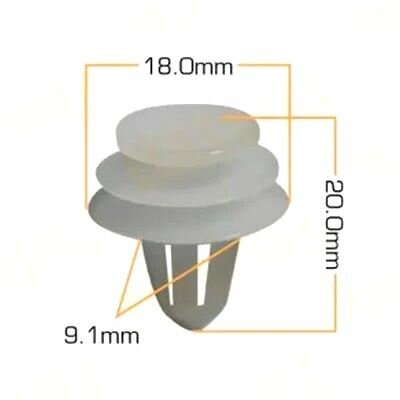 Клипсы крепежные автомобильные Infiniti, Nissan (OEM 01553-30001, 01553-JD01C, 01553-JD01B, 01553-JD01A) KJ-2443, 5 шт.