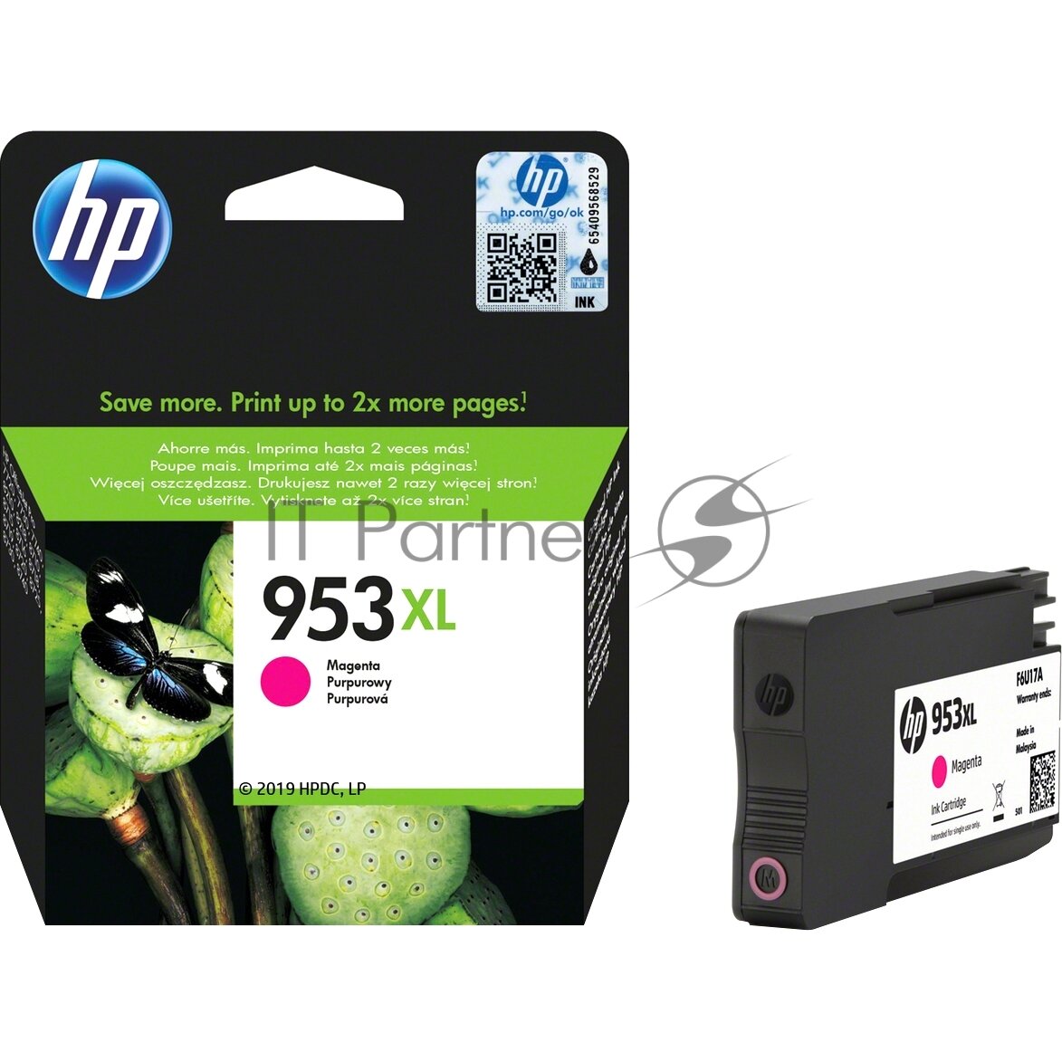 Картридж струйный HP 953XL F6U17AE пурпурный 1600стр. для HP OJP 871087158720873082108725