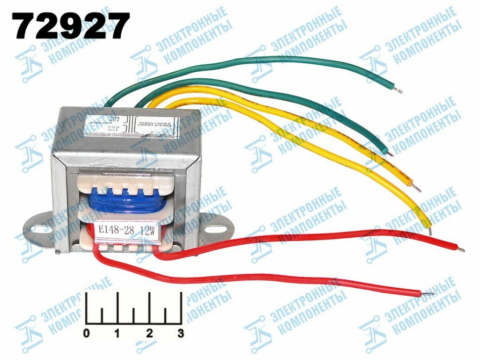 Трансформатор 2*12V 1A 12W EI-48*28