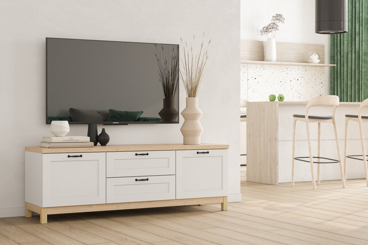 ТВ тумба Техас-2 МДФ для документов для книг для обуви для одежды для посуды 165*68.2*45