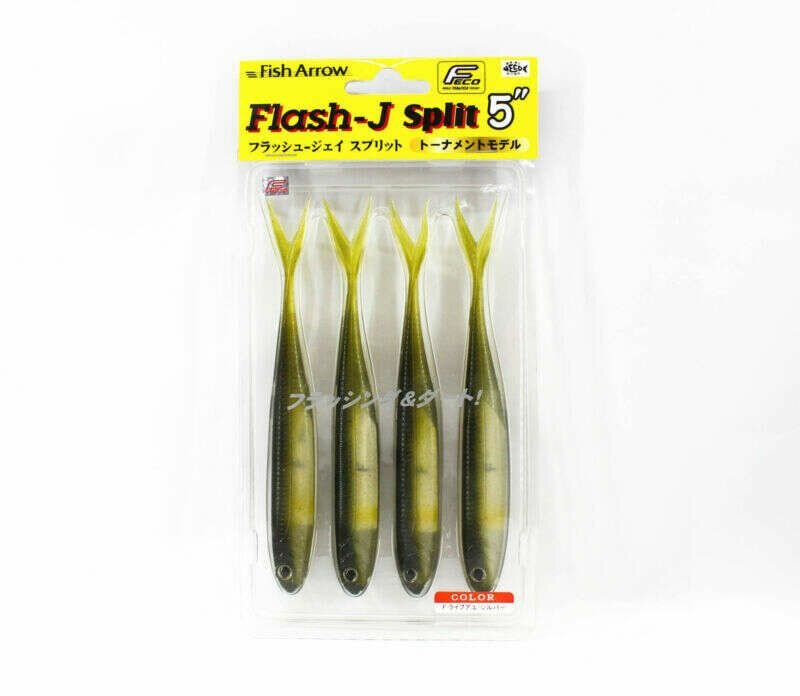 Мягкая приманка FISH ARROW FLASH J SPLIT 5" #F22-F Live Ayui/Silver (4шт.)