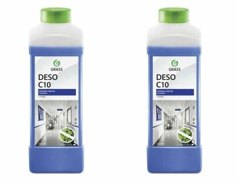 Grass Средство для чистки и дезинфекции "Deso C10", 1000 мл - 2 шт