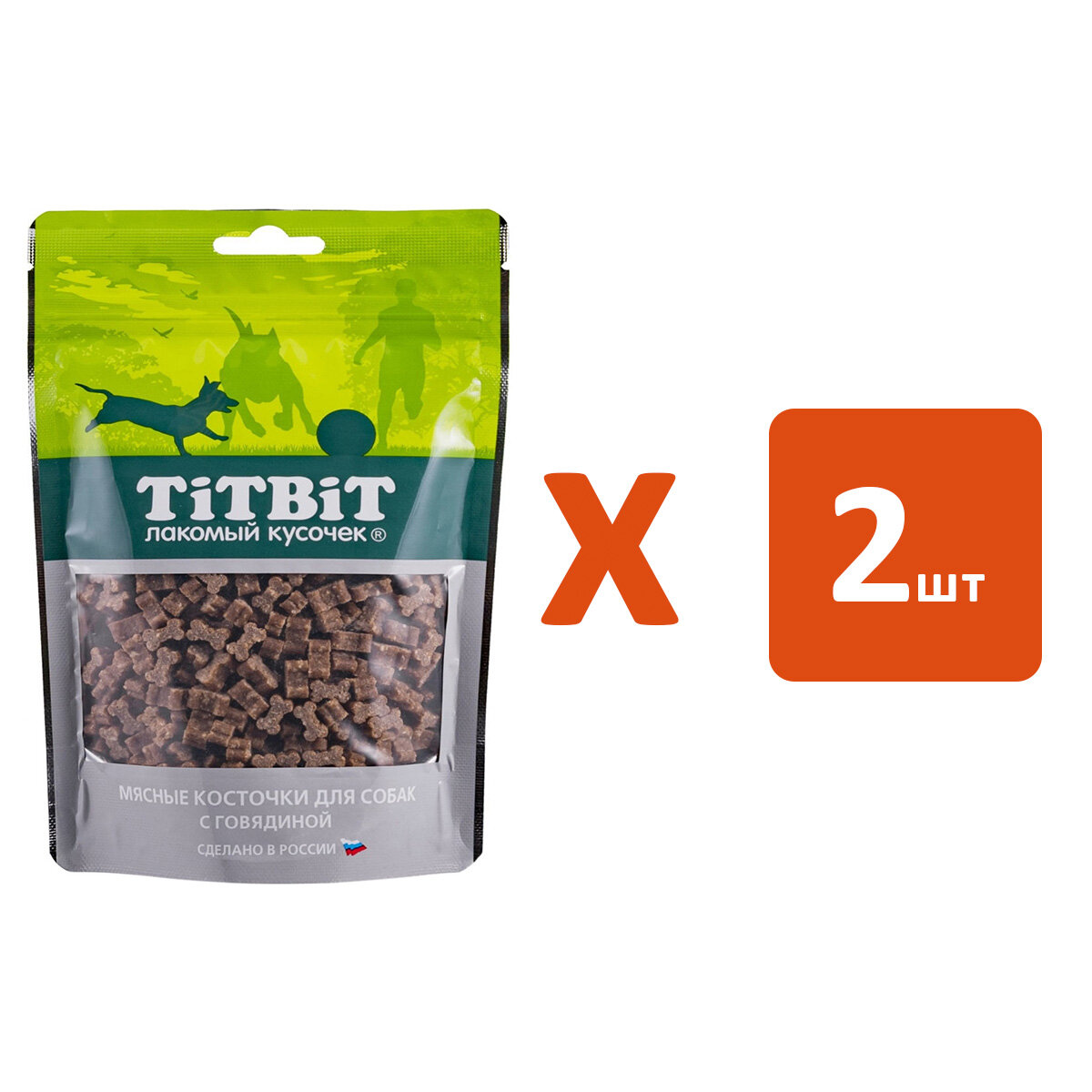 Лакомство TIT BIT для собак косточки мясные с говядиной (145 гр х 2 шт)