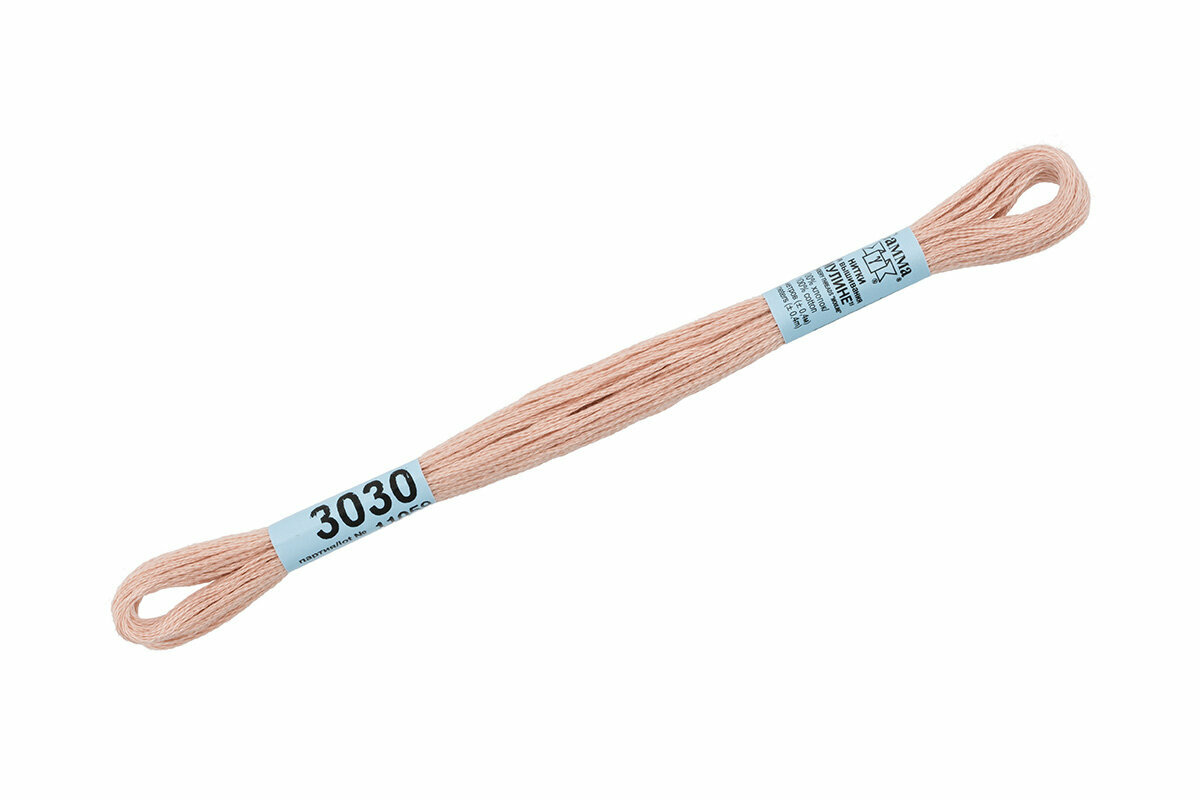 Мулине GAMMA нитки для вышивания 8м. 3030 бежевый, 1 штука.