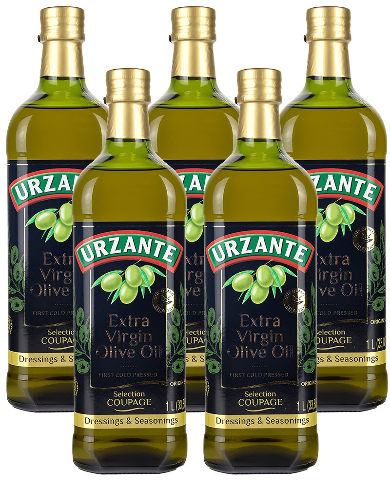 Масло Оливковое Urzante Extra Virgin 1л - 5 шт