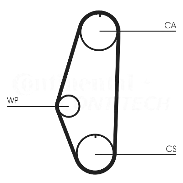 CONTITECH CT629 (030109119A / 030109119B / 030109119B) ремень грм