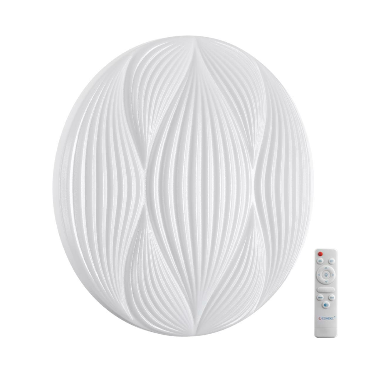 7686/DL PALE SONEX Светильник пластик/белый LED 48Вт 3000/6000К D380 IP43 пульт ДУ HIMAR