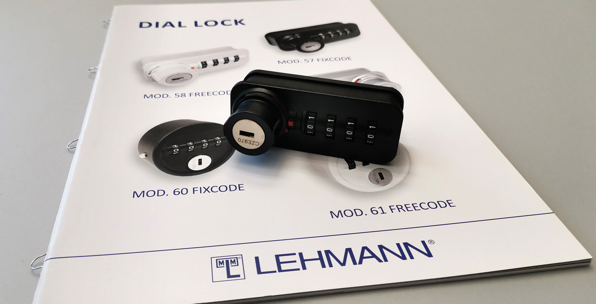 Замок кодовый Dial Lock, мебельный врезной мод. DL58, вертикальный, Lehmann, Германия