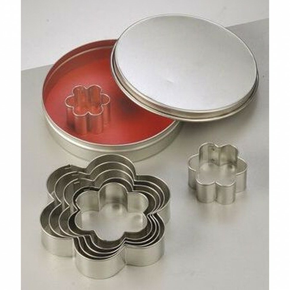 Efco 3537005 Набор металлических формочек "Цветочки", диаметр 10 см, 10 см, 8 шт