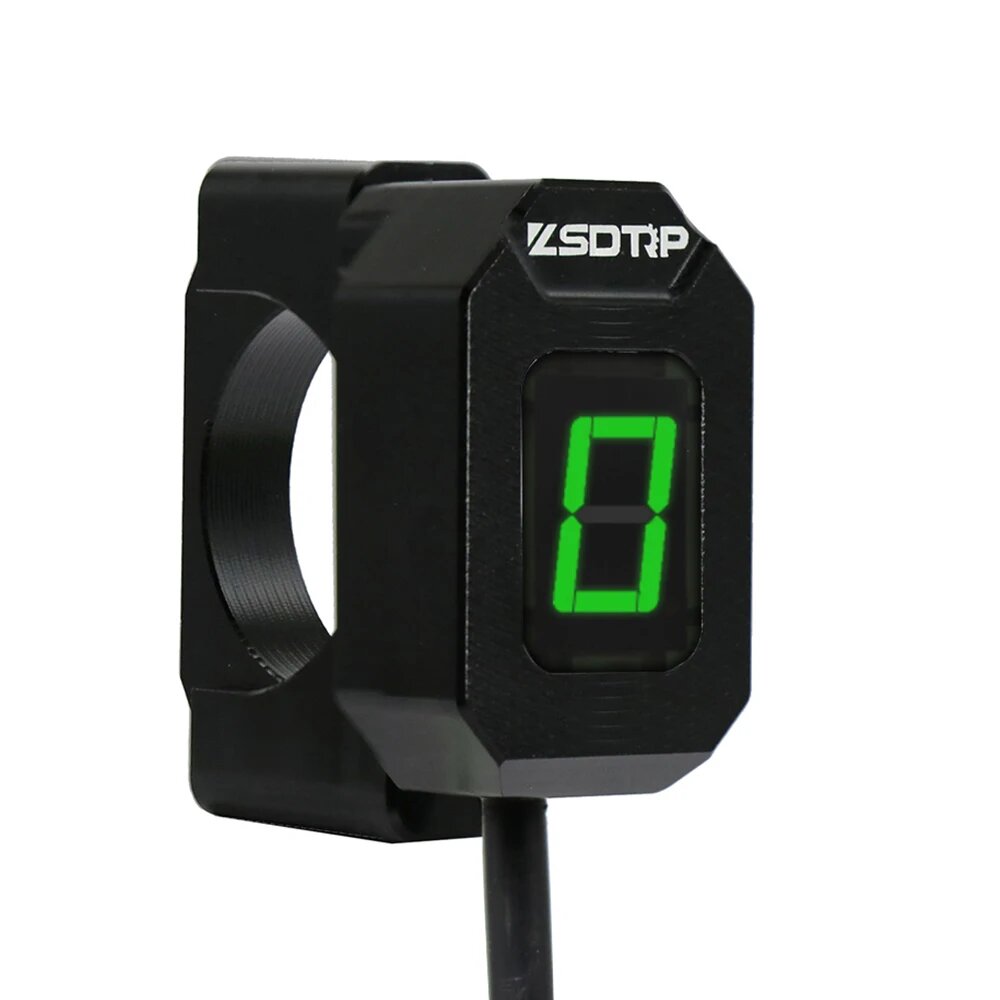 Alconstar 6-Скоростной Универсальный мотоциклетный цифровой индикатор скорости для мотоцикла стандартный дисплей рычаг переключения передач магнитный держатель индикатора переключения передач Черный, green set