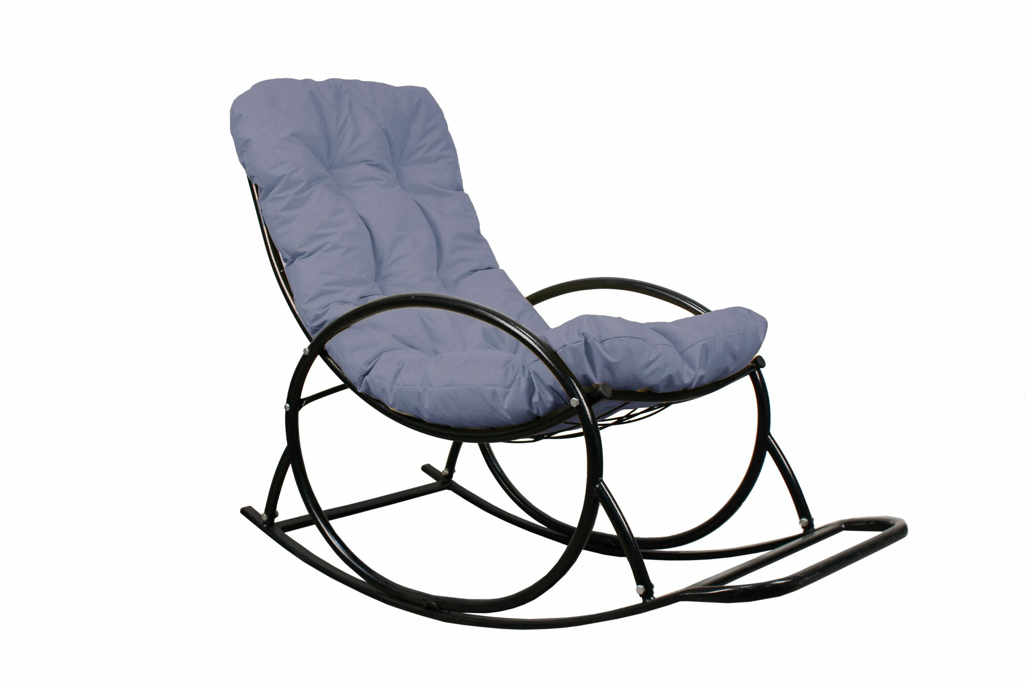 Кресло-качалка черное, серая