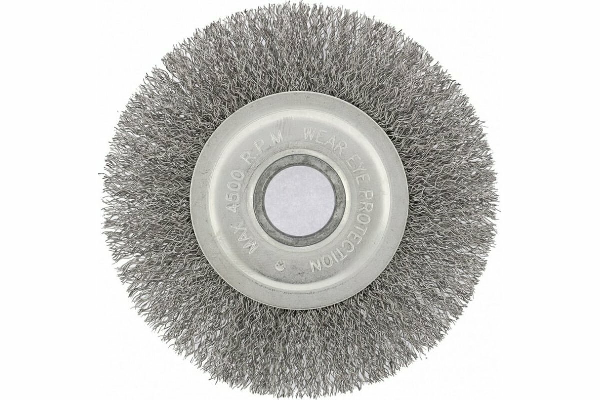 СИБРТЕХ Щетка для УШМ 125 мм посадка 22,2 мм плоская витая проволока 0,3 мм