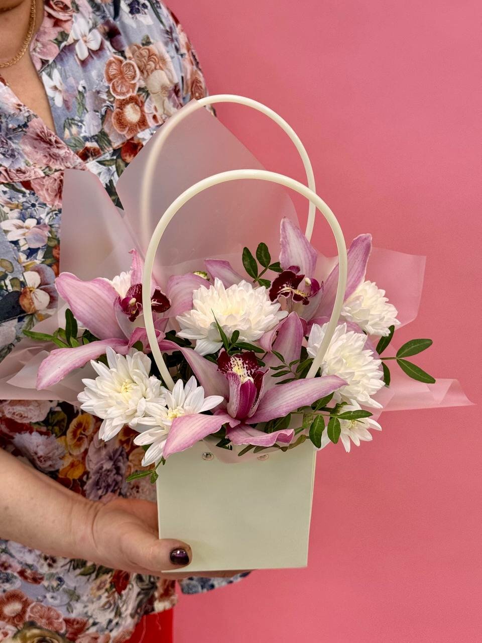 Сумочка розовых орхидей