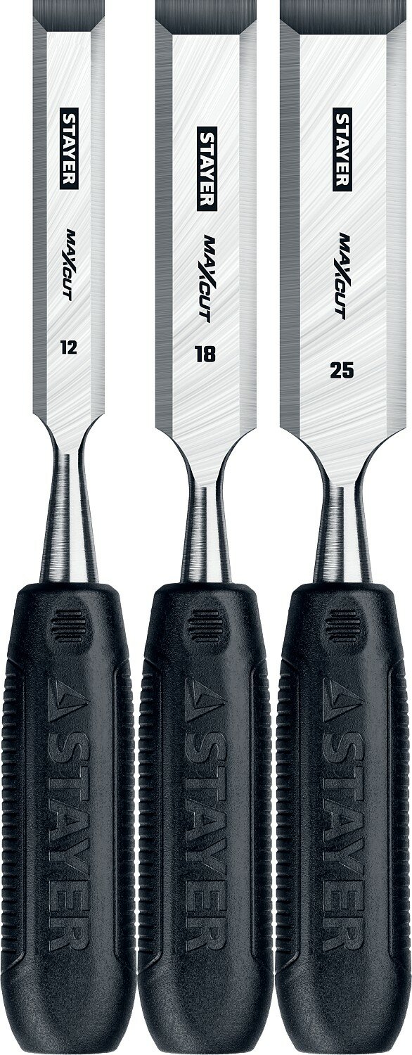 STAYER Max-Cut, 3 предм, набор стамесок (1820-H3)