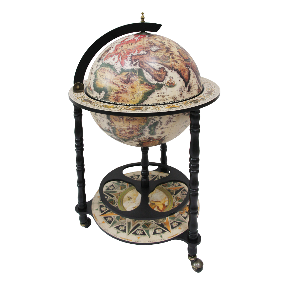 Глобус-бар напольный "Престиж Черный", сфера 45см