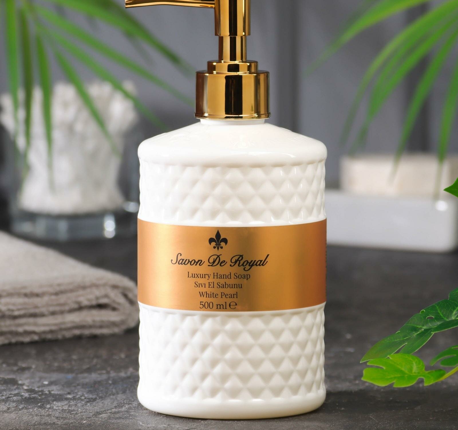 Жидкое парфюмированное мыло для рук "Savon De Royal" белая жемчужина , 500 мл