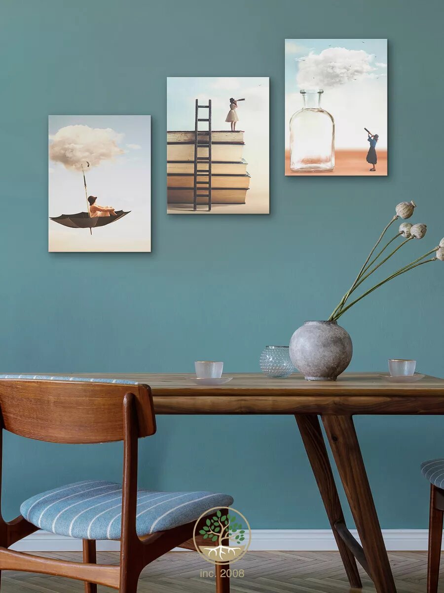 Комплект из трех картина на холсте