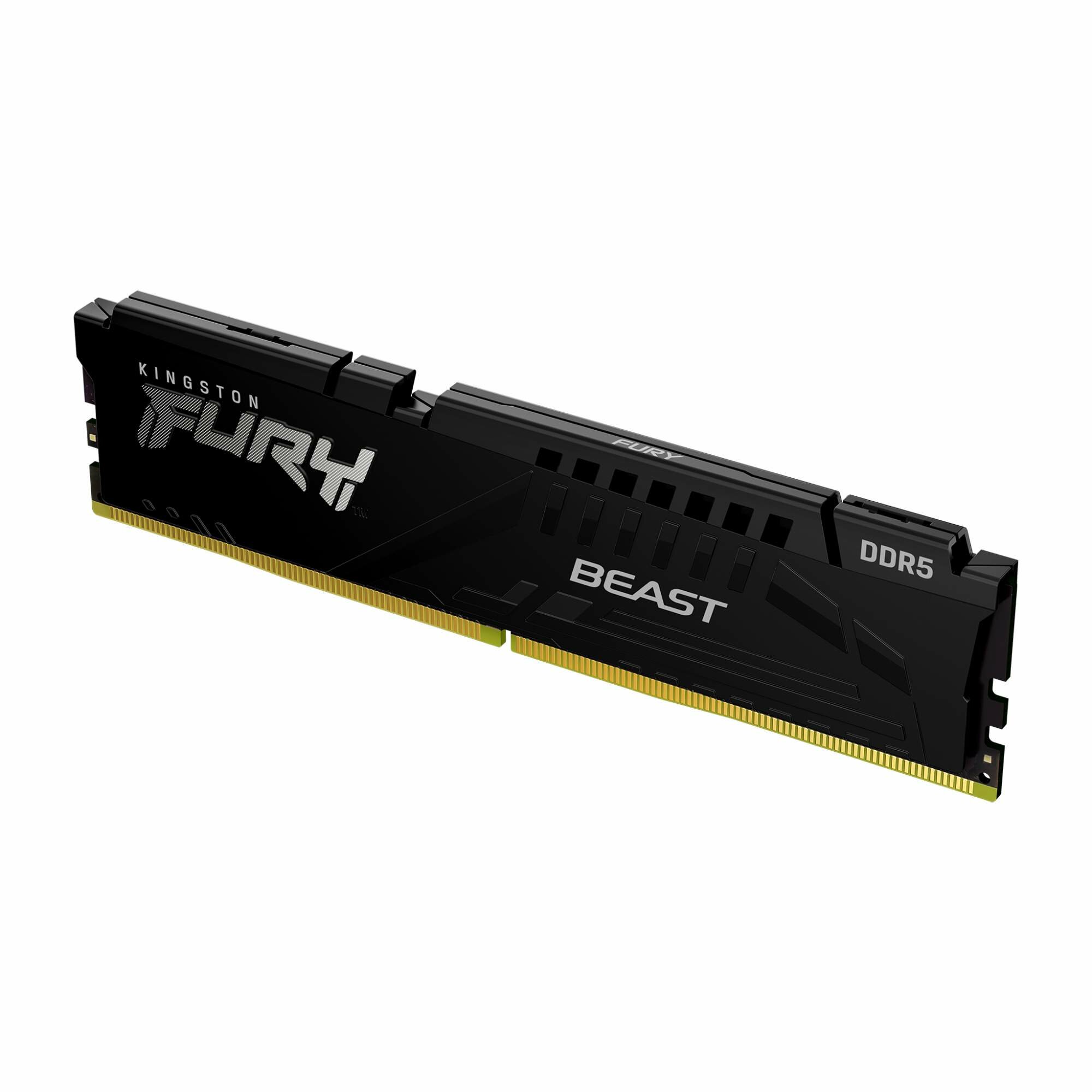 Память Kingston FURY Beast Black (16ГБ * 1 Шт.) DDR5 5600МГц CL40 DIMM (KF556C40BB-16)