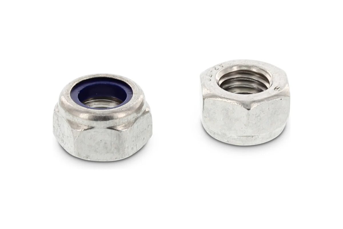 Гайка нержавеющая самоконтрящаяся Metiz-A2 М8 DIN 985 А2, 20 шт, код 985M8A2 серия 98528