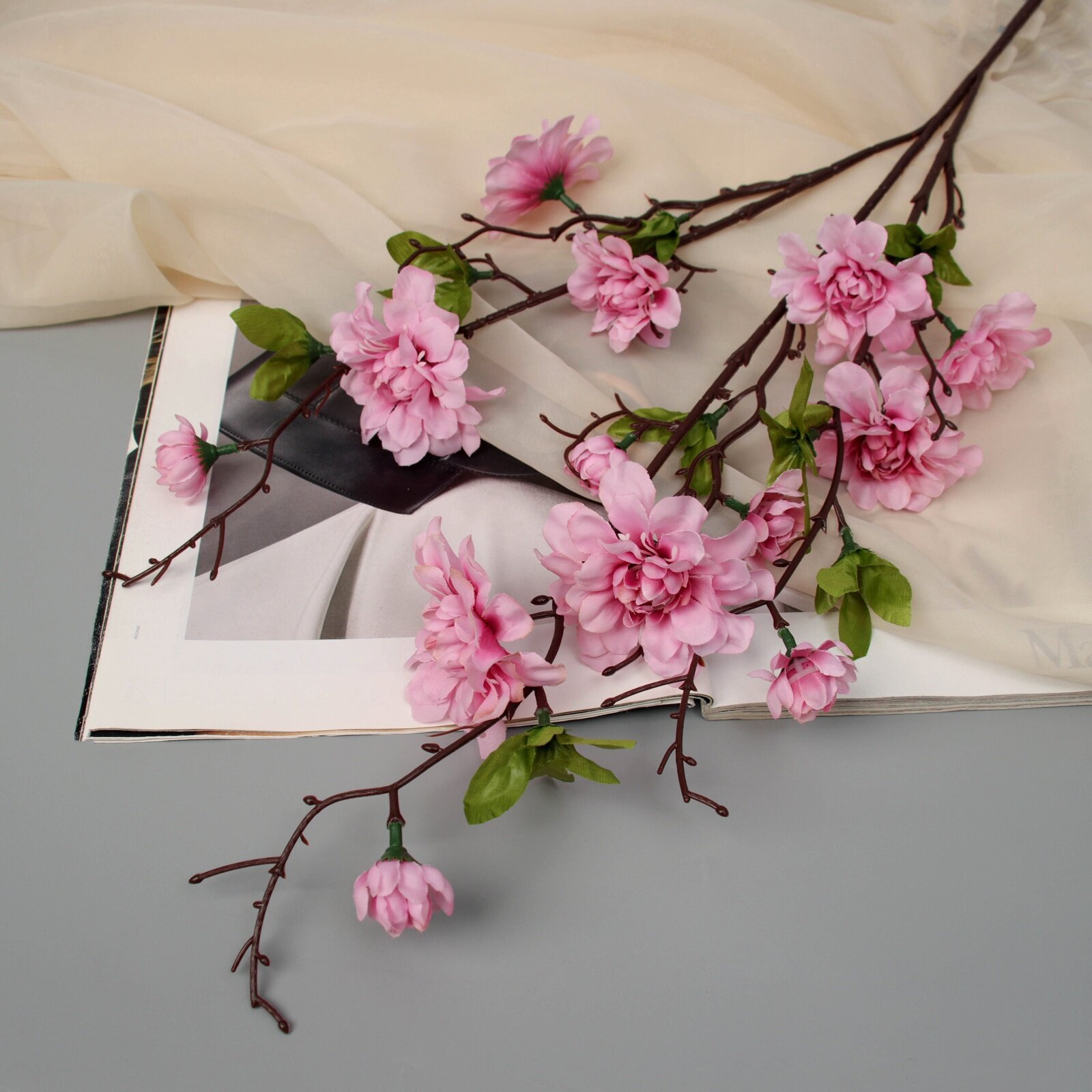 Искусственные цветы «Пеларгония Карнавал» Poetry in Flowers, 66x7 см