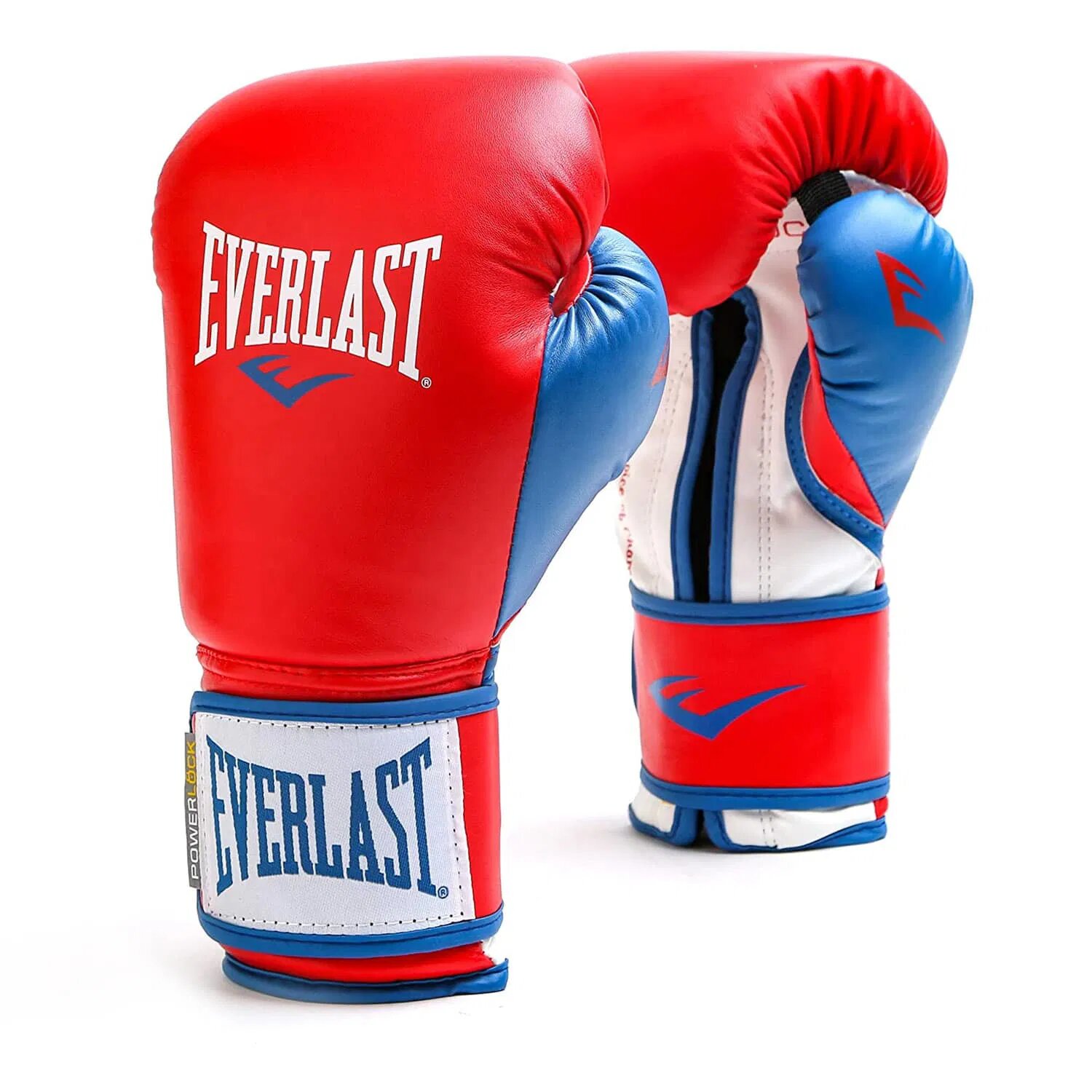 Перчатки тренировочные Everlast Powerlock PU красно-синие, вес 16 унций