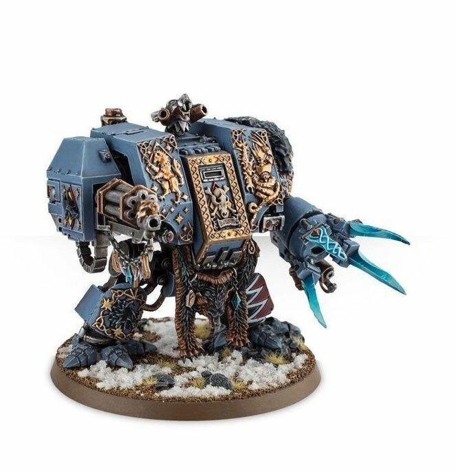 Warhammer 40000 Bjorn the Fell-Handed - Dreadnought. Миниатюра "Дредноут-Бьорн Разящая Рука" для настольной игры вархаммер 40К. База 60 мм в комплекте.