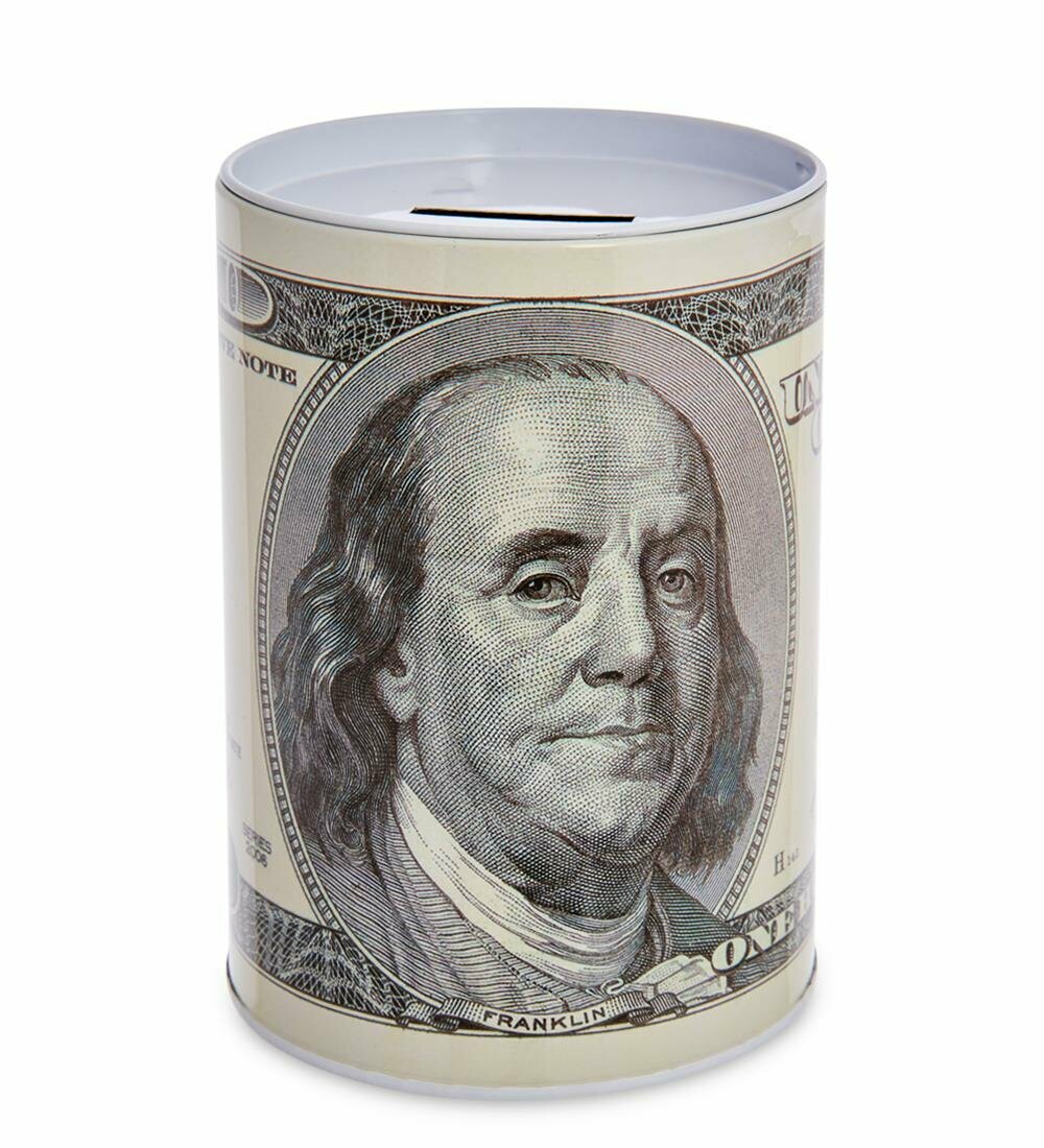 Металлическая копилка 100 Долларов 15см A2170237 разностор, Металл