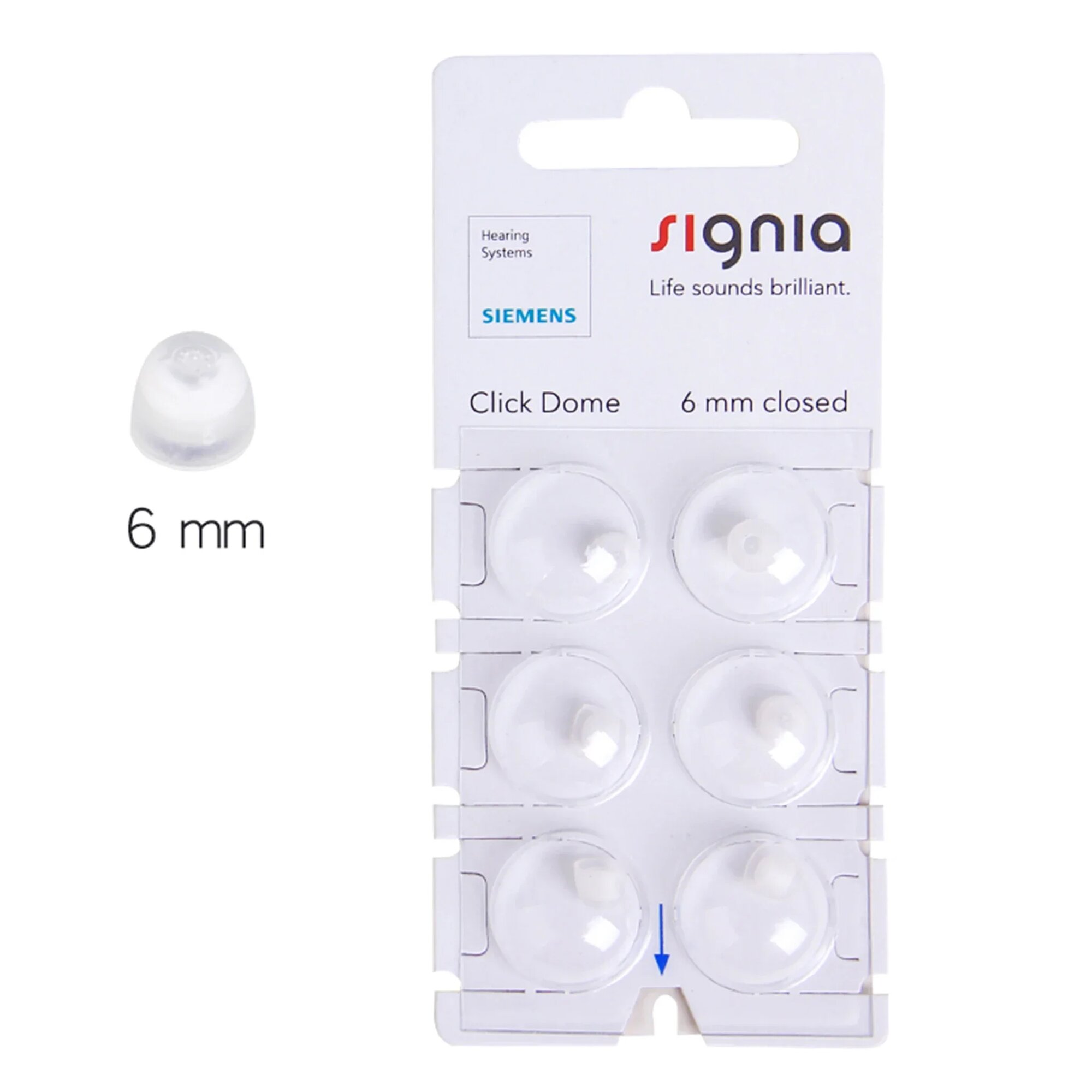 Signia Click Dome 6 mm closed