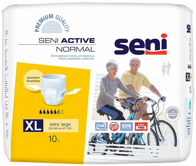 Seni Active Normal, трусы впитывающие (XL), 10 шт.