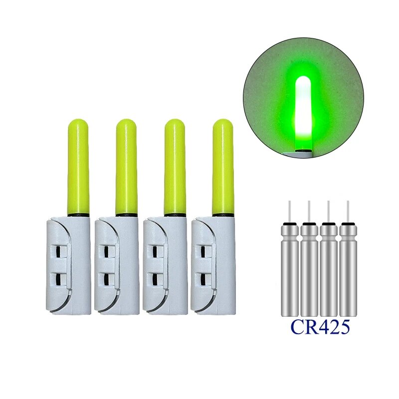 Светящиеся поплавки для рыбалки 4 шт. Зеленый, Green2 CR425 4PCS