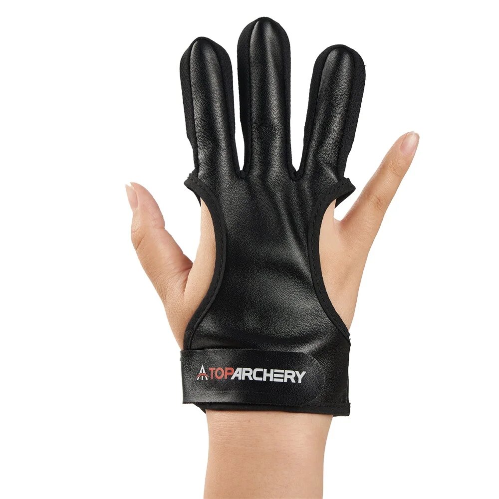 Toparchery черные перчатки для стрельбы из лука из ПУ M