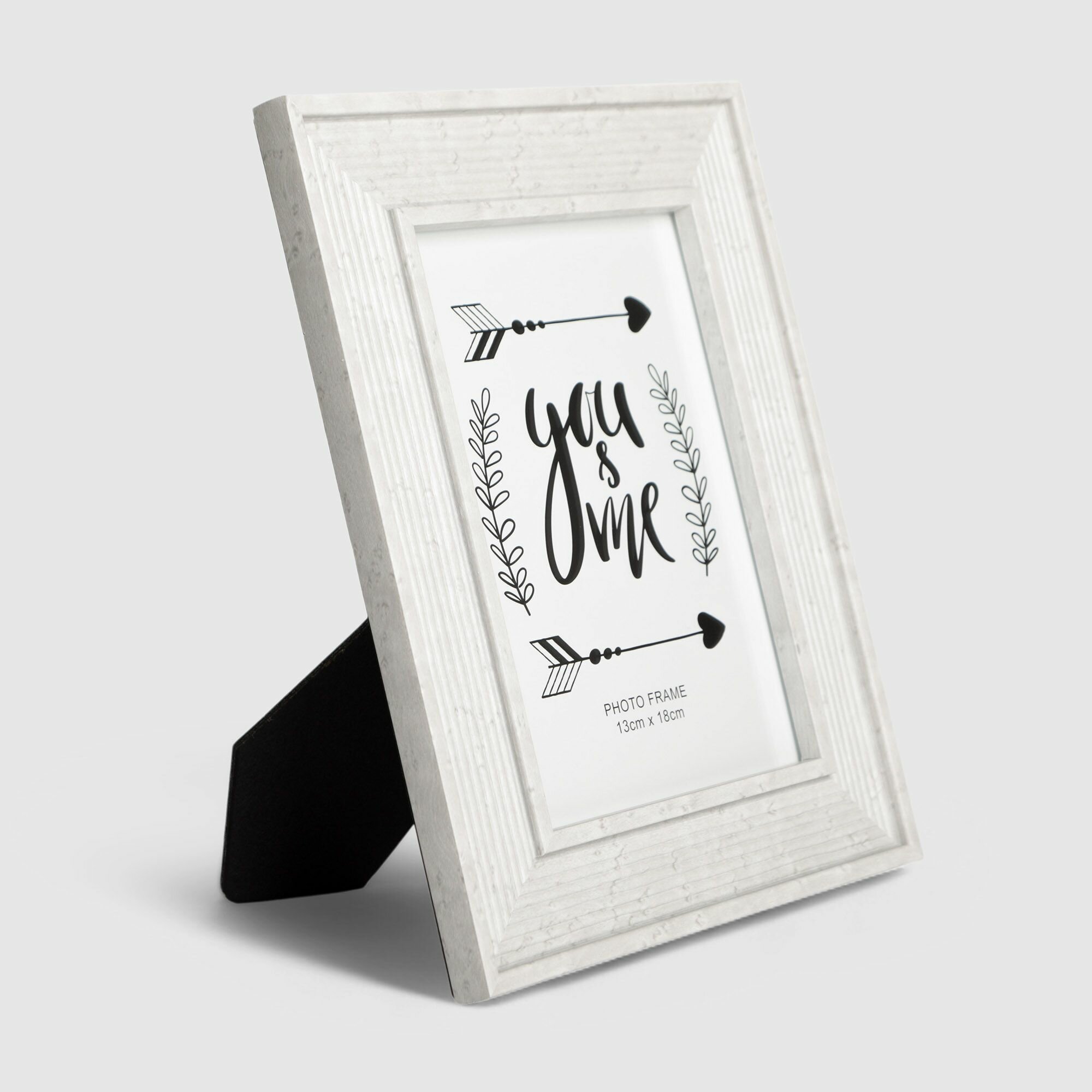 Фоторамка Intco белая полосы 13х18 см, рамка для фото