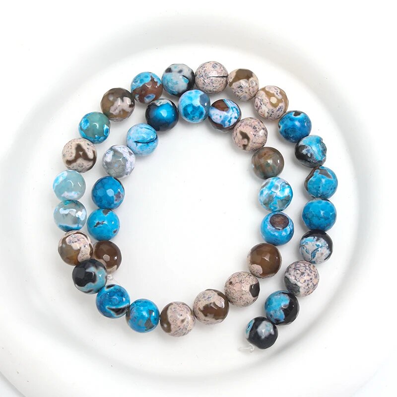 Бусины из огненного агата moonrise, круглые, 10 мм blue fire agate