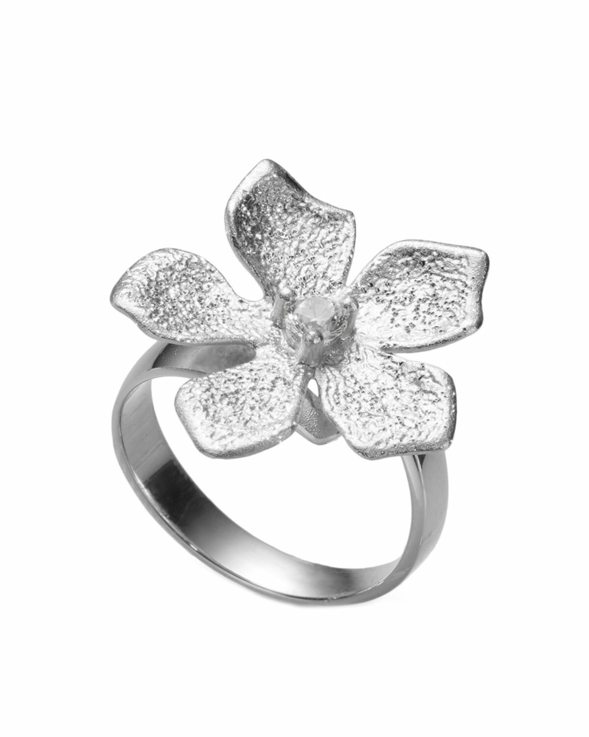 Кольцо разъемное, тонкое, серебро, 925 проба, родирование, фианит