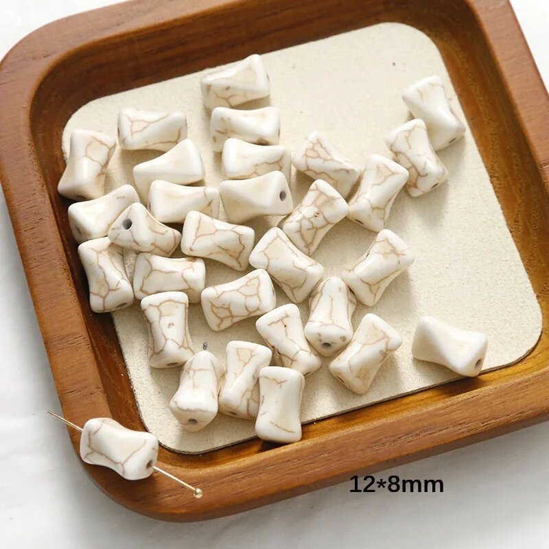 Белая бирюза бусины для браслетов и сережек 10 шт Бежевый, 10