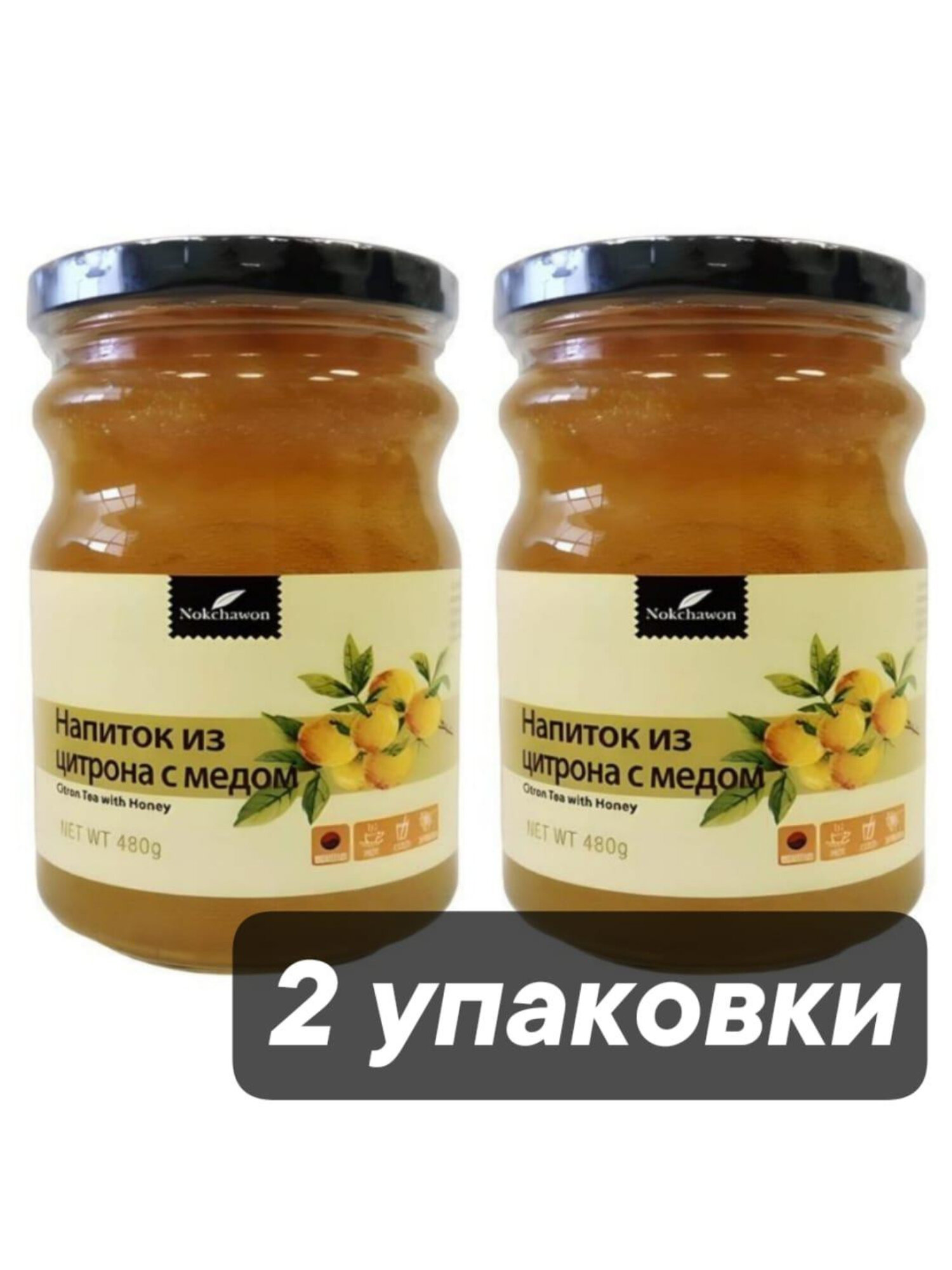 Джем Nokchawon Чай с цитроном и медом 480 г, 2 шт