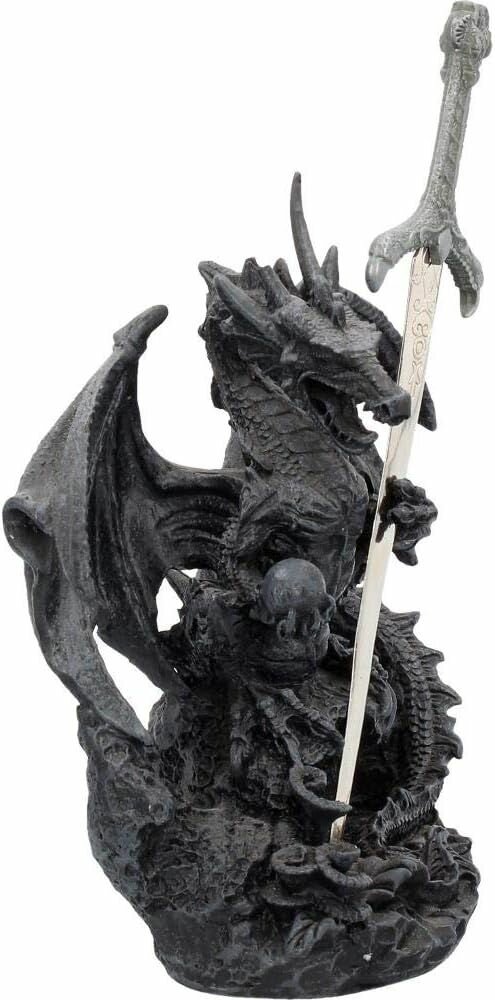 Статуэтка Nemesis Now - Oath Of the Dragon - Держатель для открывания писем Клятва Дракона, 19 см, черный, 801269091811