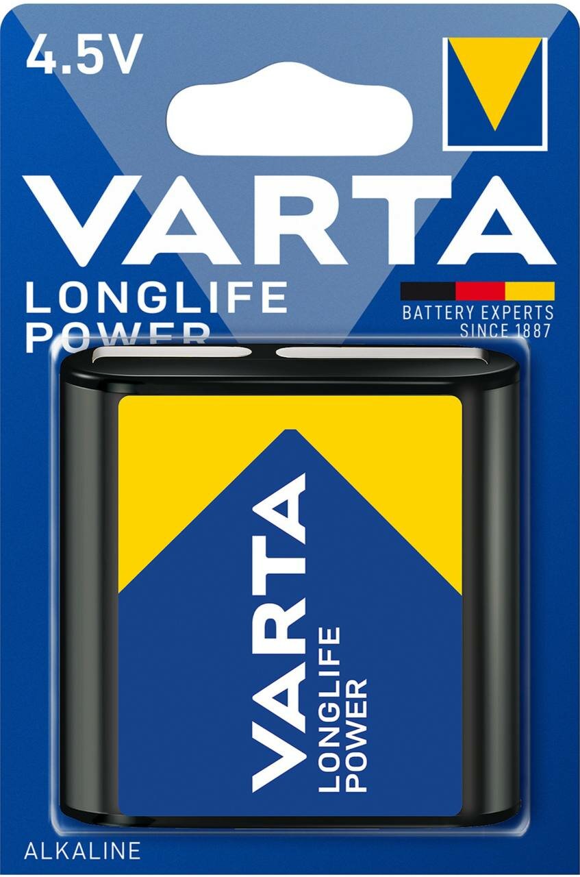 Батарейка Varta 3LR12 Alkaline LONGLIFE POWER 4.5 V, 1 штука