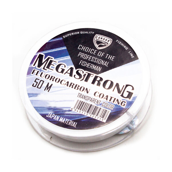 Леска Condor "Megastrong Fluocarbon Coating", 0.1 мм, 50 м