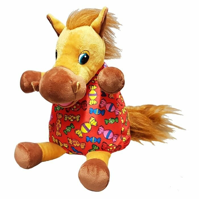 Подарочная упаковка-конфетница для подарков и конфет  / Новогодняя упаковка 700 г "Жеребенок-малыш" / Символ 2026 г.