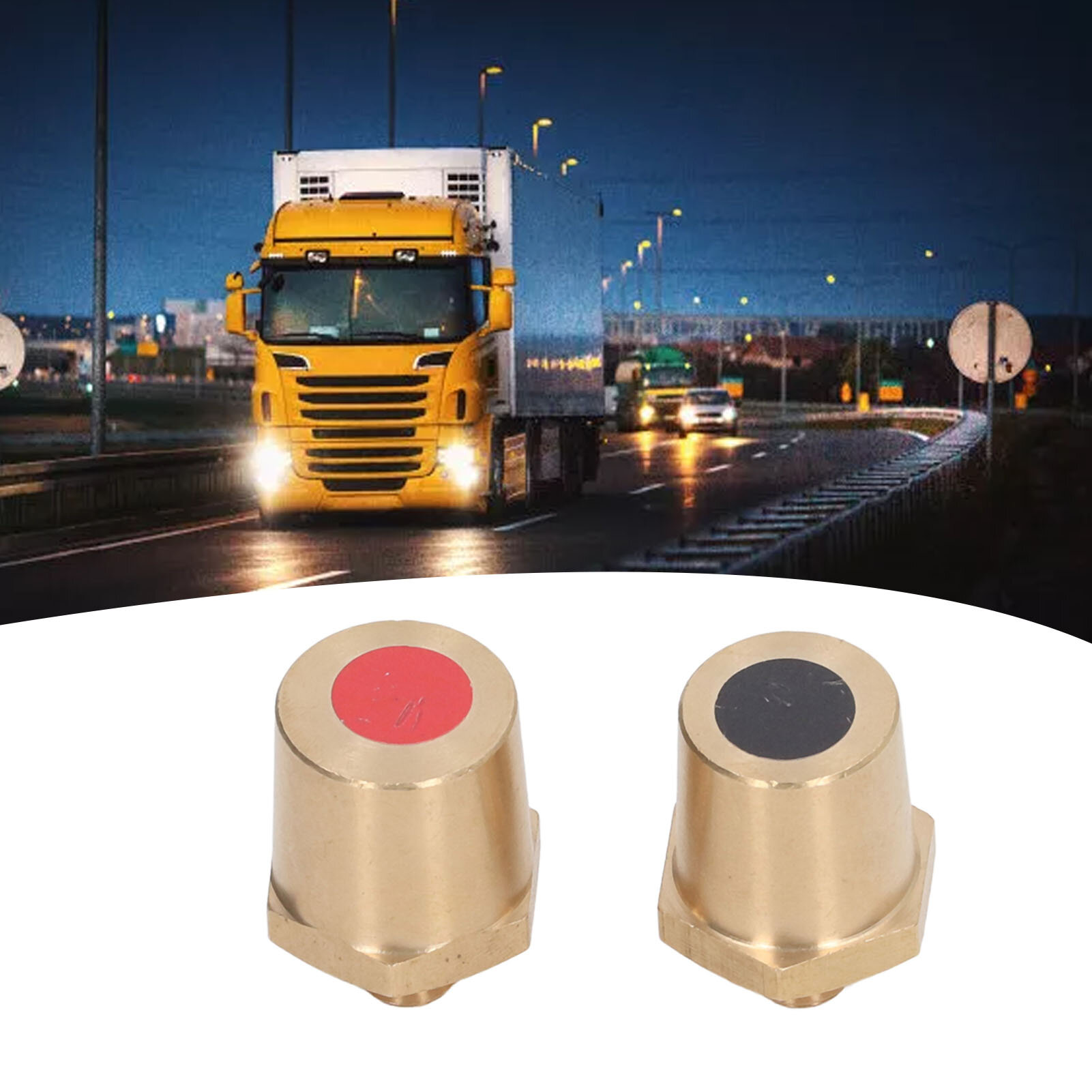 Разъемы-клеммы для аккумулятора из латуни с наружной резьбой М8, переходники для положительного и отрицательного полюсов, конусный положительный (+) 19 мм, конусный отрицательный (-) 17 мм, комплект из 2 штук