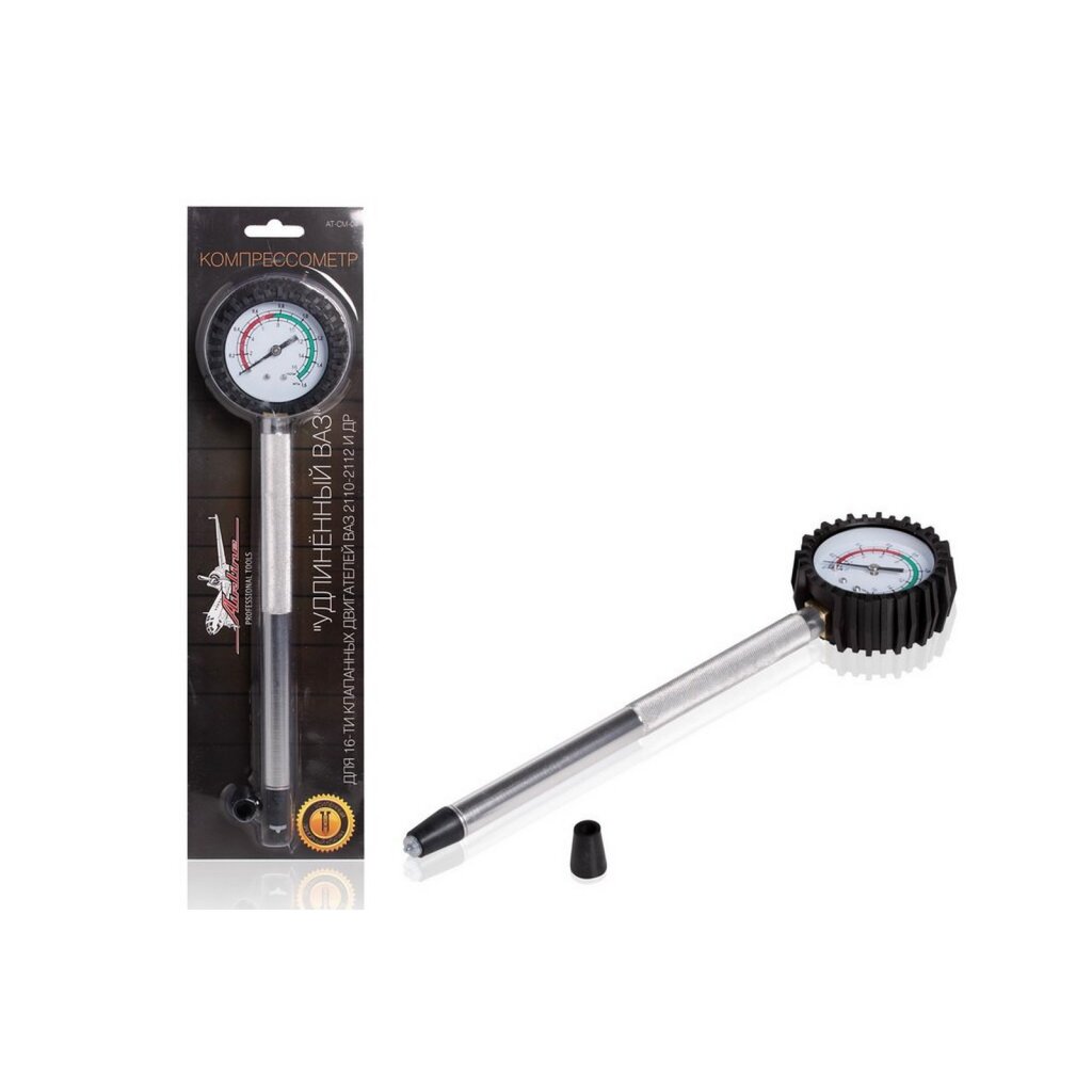 Компрессометр "AIRLINE" Удлинённый ВАЗ (2110-12, 16клап, блистер)