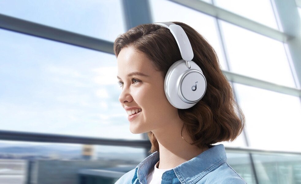 Беспроводные наушники Anker Soundcore Space Q45, полноразмерные, белые — фото 1