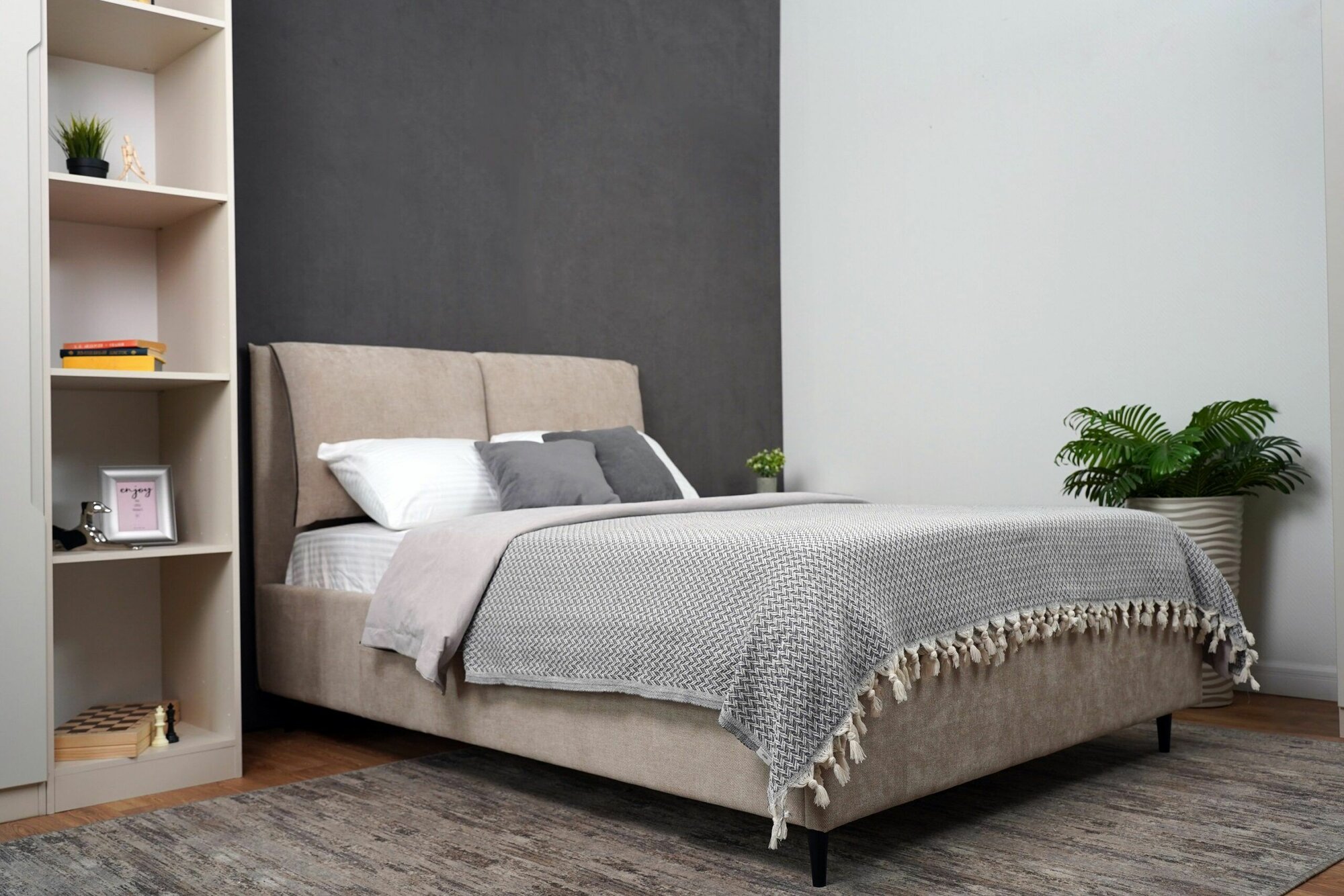 Кровать Венеция 1,4 Бежевый (ДСВ)