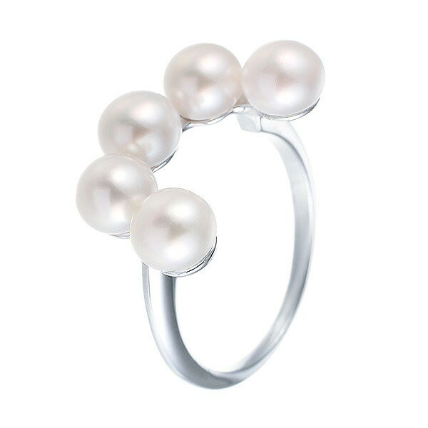 Кольцо, серебро, 925 проба, жемчуг
