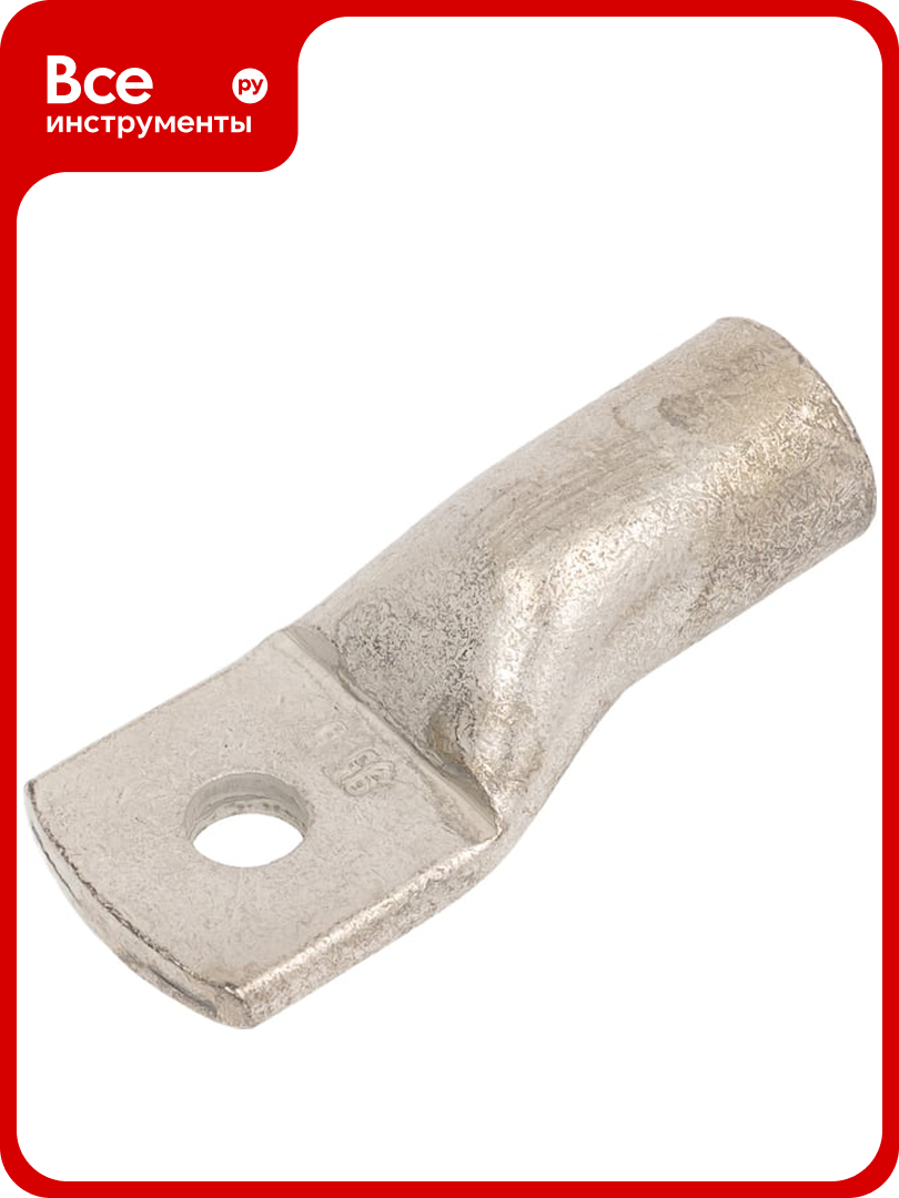 Трубчатый наконечник ТМЛ (ЮМП) ТМЛ-R-95-8 медный луженый R-типа 95мм2 под болт М8 elcТМЛ-R-95-8-ЮМП, 95 мм