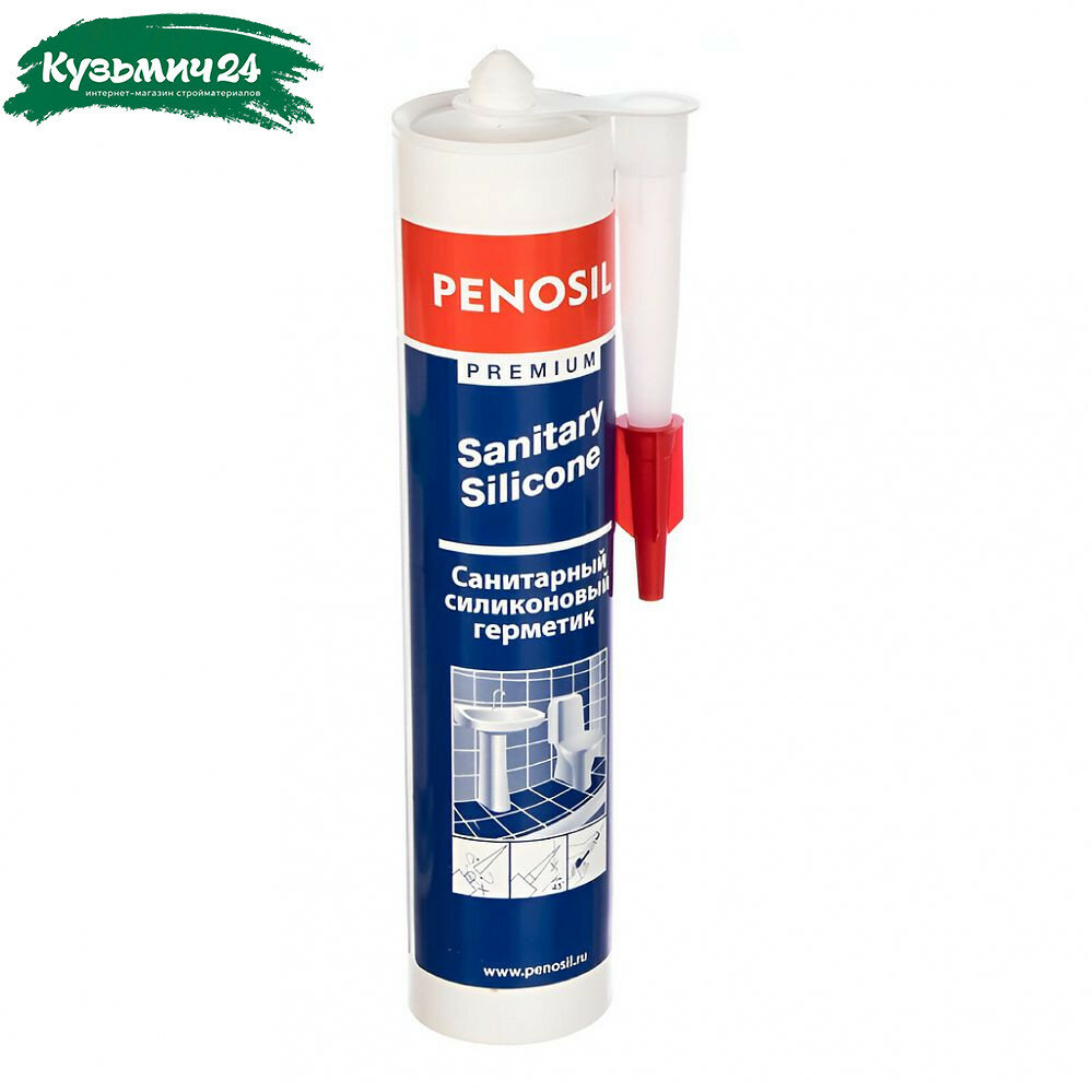 Герметик силиконовый Penosil , санитарный, бесцветный, 280 мл, 1 шт.