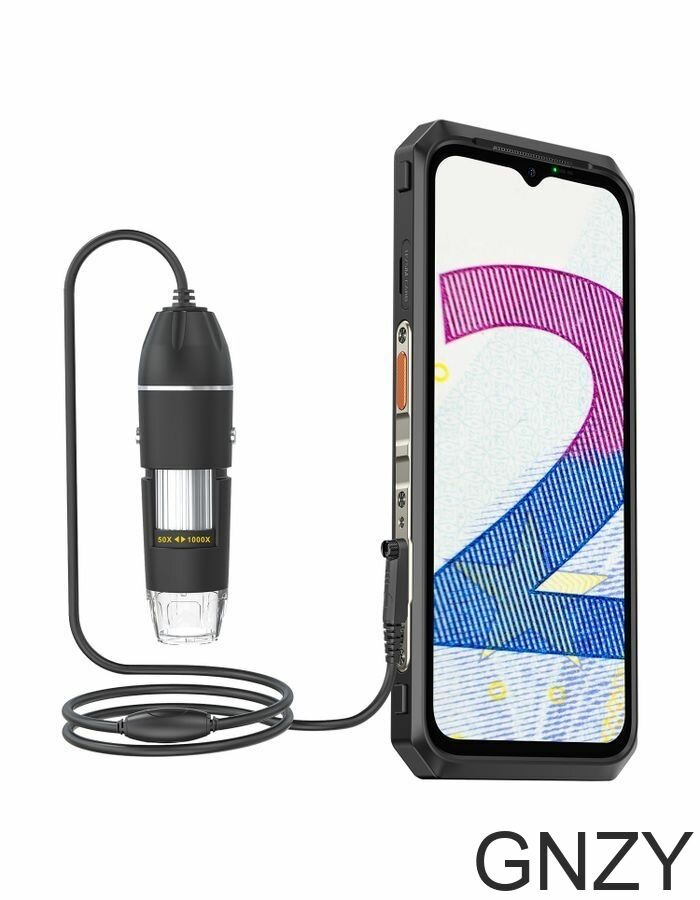 Цифровой микроскоп Ulefone uSmart C01 с проводным подключением (черный) для серий Armor 18, 9, 9E, Power Armor 16, 13 и Armor Pad
