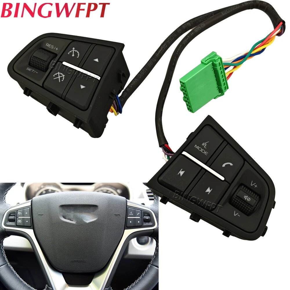 Кнопки управления рулевым колесом для Geely Atlas, SUV, Emgrand X7 2016-2018 Sports Audio Cruise Кнопка регулировки громкости Автомобильные аксессуары