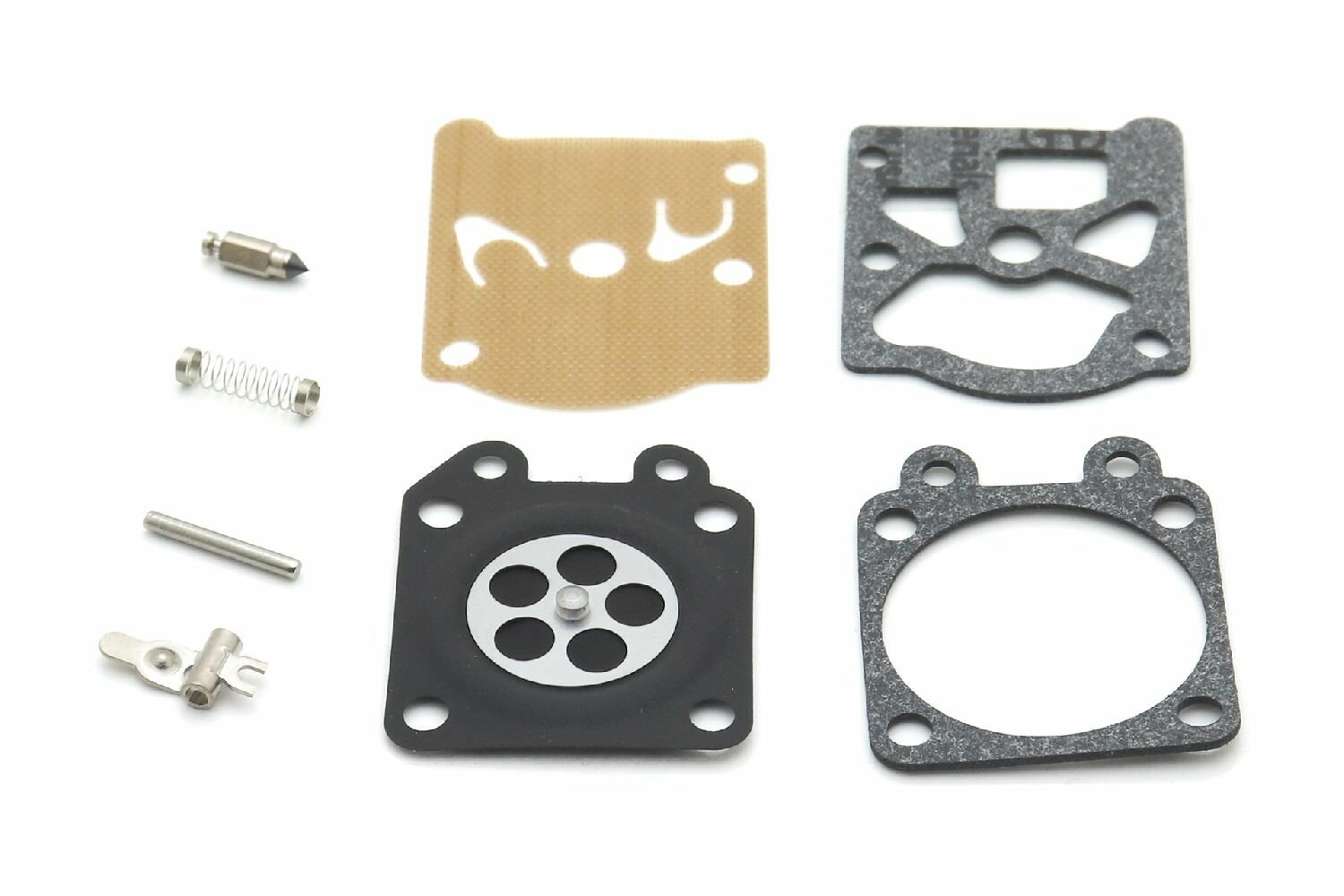 Ремкомплект карбюратора Partner 350 351 352 370 390 420 340-360S Husq 137 142(530069844)(пол. компл:4 прокладки, штифт, игла, пружина, коромысло)